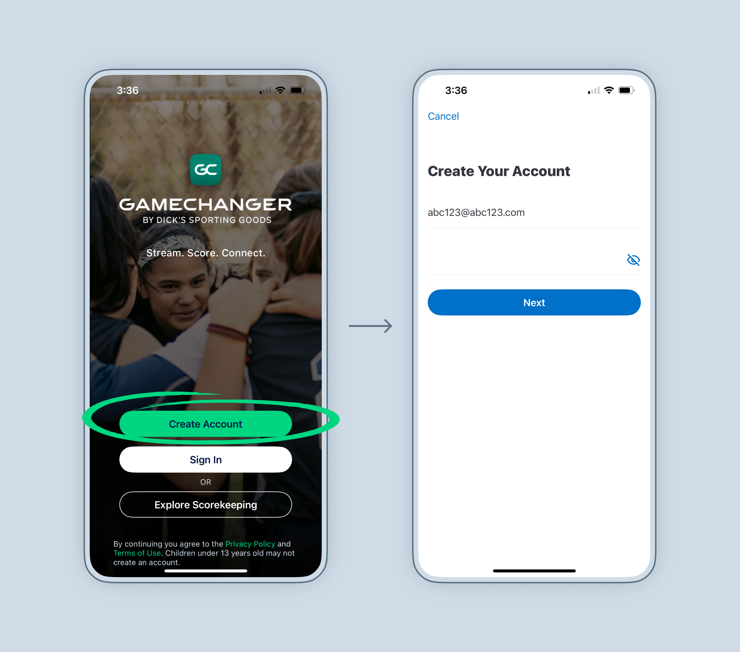 Installing the App & Creating an Account – GameChanger