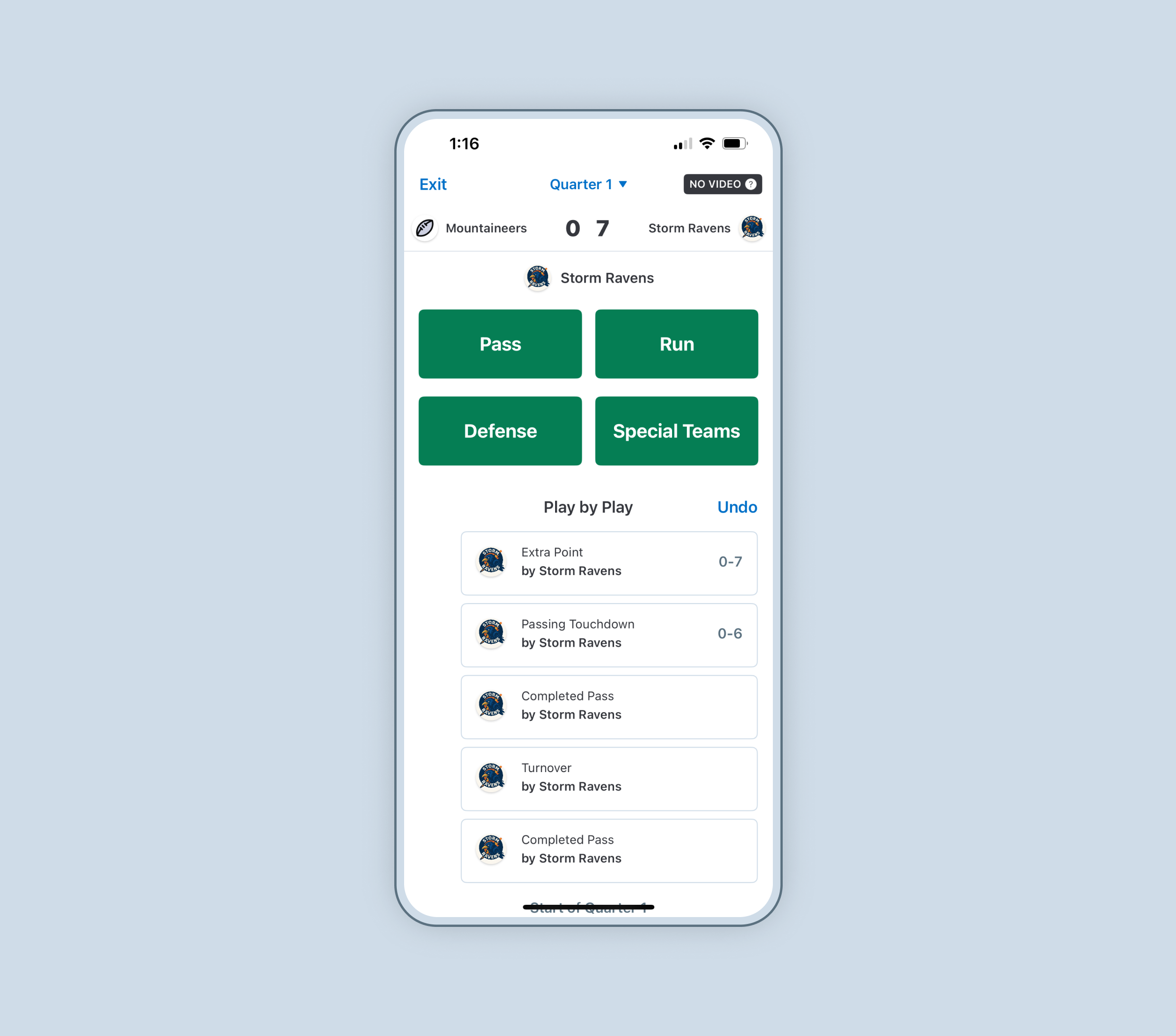 Football Scorekeeping – GameChanger